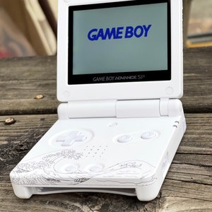 Nintendo Gameboy Advance SP Soft Touch the Great Wave IPSV5 3.0 Inch HD ...
