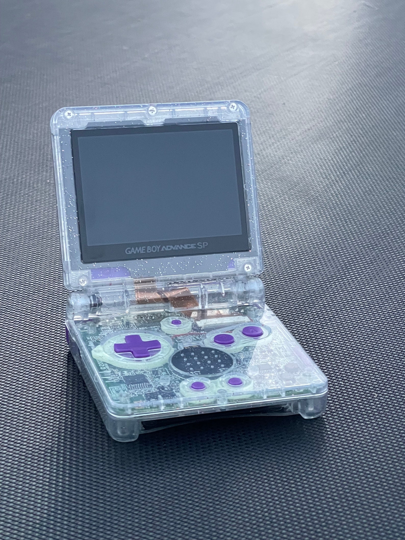 Custom Modified Handheld Game Console - Retro Translucent Pearl Gameboy ...