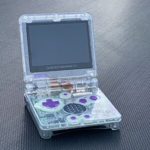 Custom Modified Handheld Game Console - Retro Translucent Pearl Gameboy ...