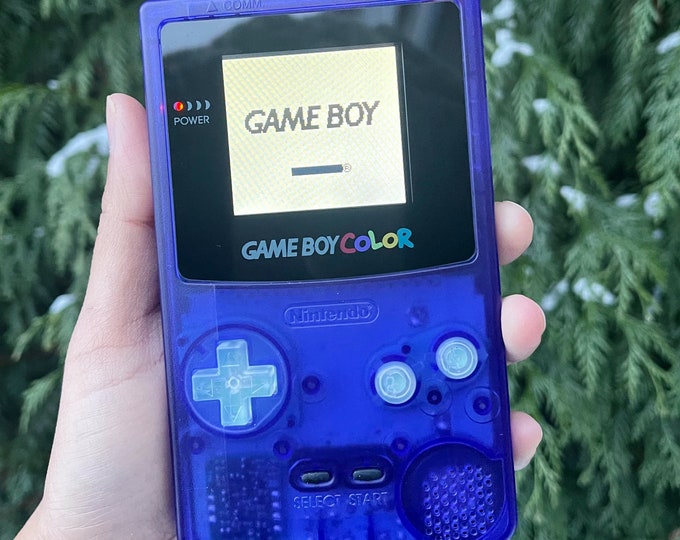 Nintendo Gameboy Color TFT Backlight Screen Custom Modded Clear Purple ...