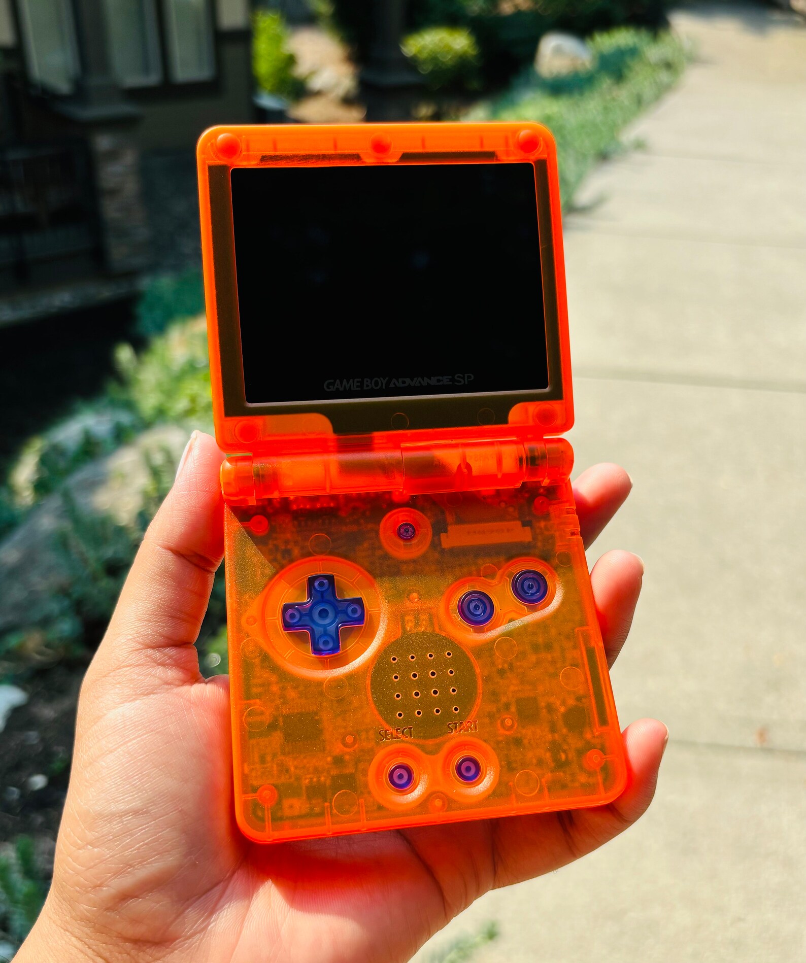 Translucent Orange Gameboy Advance SP- Retro Handheld Gaming Console ...