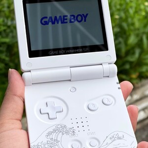 Nintendo Gameboy Advance SP Soft Touch the Great Wave IPSV5 3.0 Inch HD ...