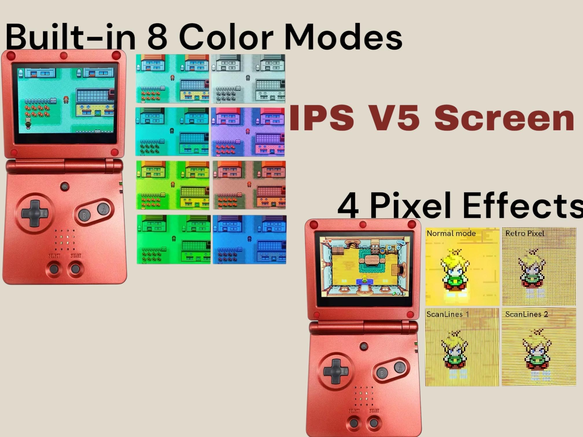 Custom Modded Gameboy Advance SP Console-retro Handheld Soft Touch ...
