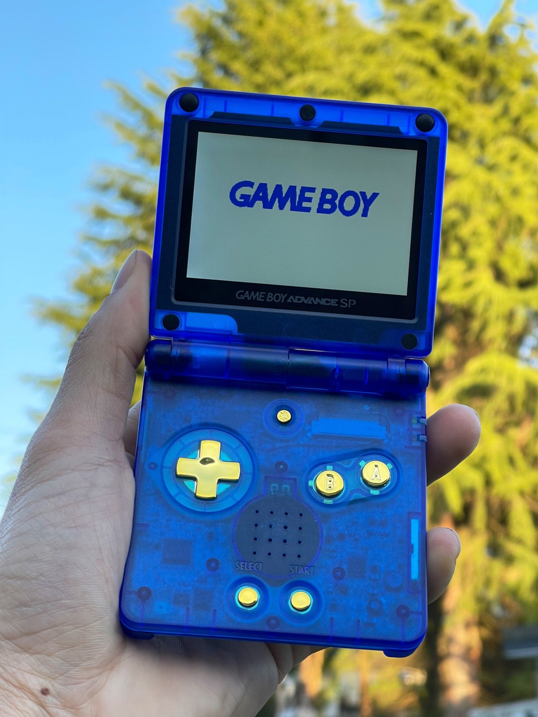 Nintendo Gameboy Advance SP Clear Blue IPSV5 3.0 Inch HD 720480 Retro ...
