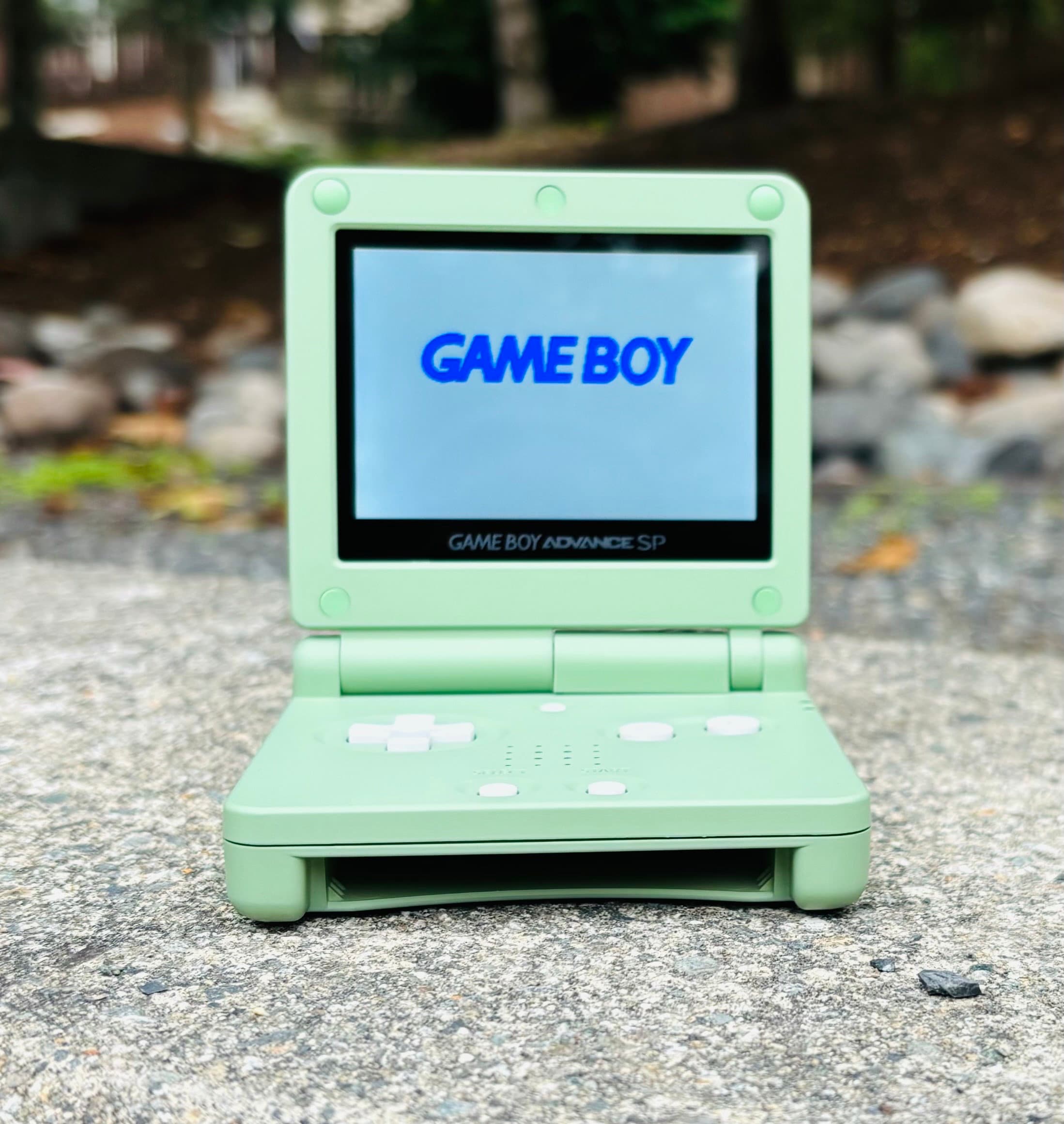 Custom Soft Touch Matcha Gameboy Advance SP Retro Handmade Console- IPS ...