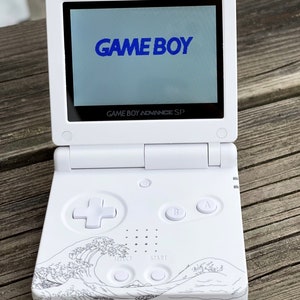 Nintendo Gameboy Advance SP Soft Touch the Great Wave IPSV5 3.0 Inch HD ...