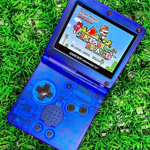 Beautiful Gift for Gamers Gameboy Advance SP Clear Blue Handheld ...