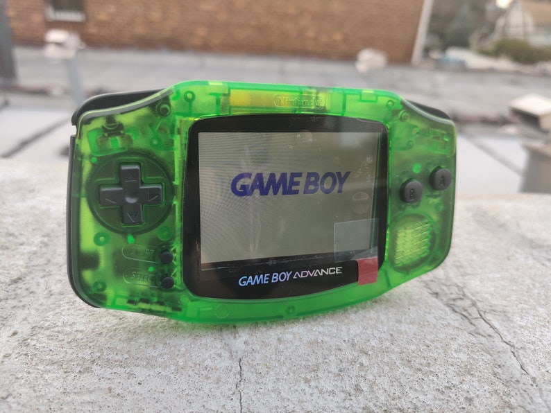 Nintendo Gameboy advance transparent green color ips v2 | Etsy