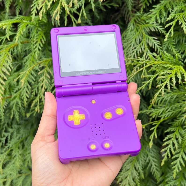 Retro Gaming Revived:custom Modified Gameboy Advancesp Handheld Purple ...