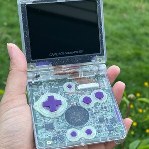 Custom Modified Handheld Game Console - Retro Translucent Pearl Gameboy ...