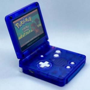 Custom Modded Nintendo Gameboy Advance SP Clear Purple Color Retro ...