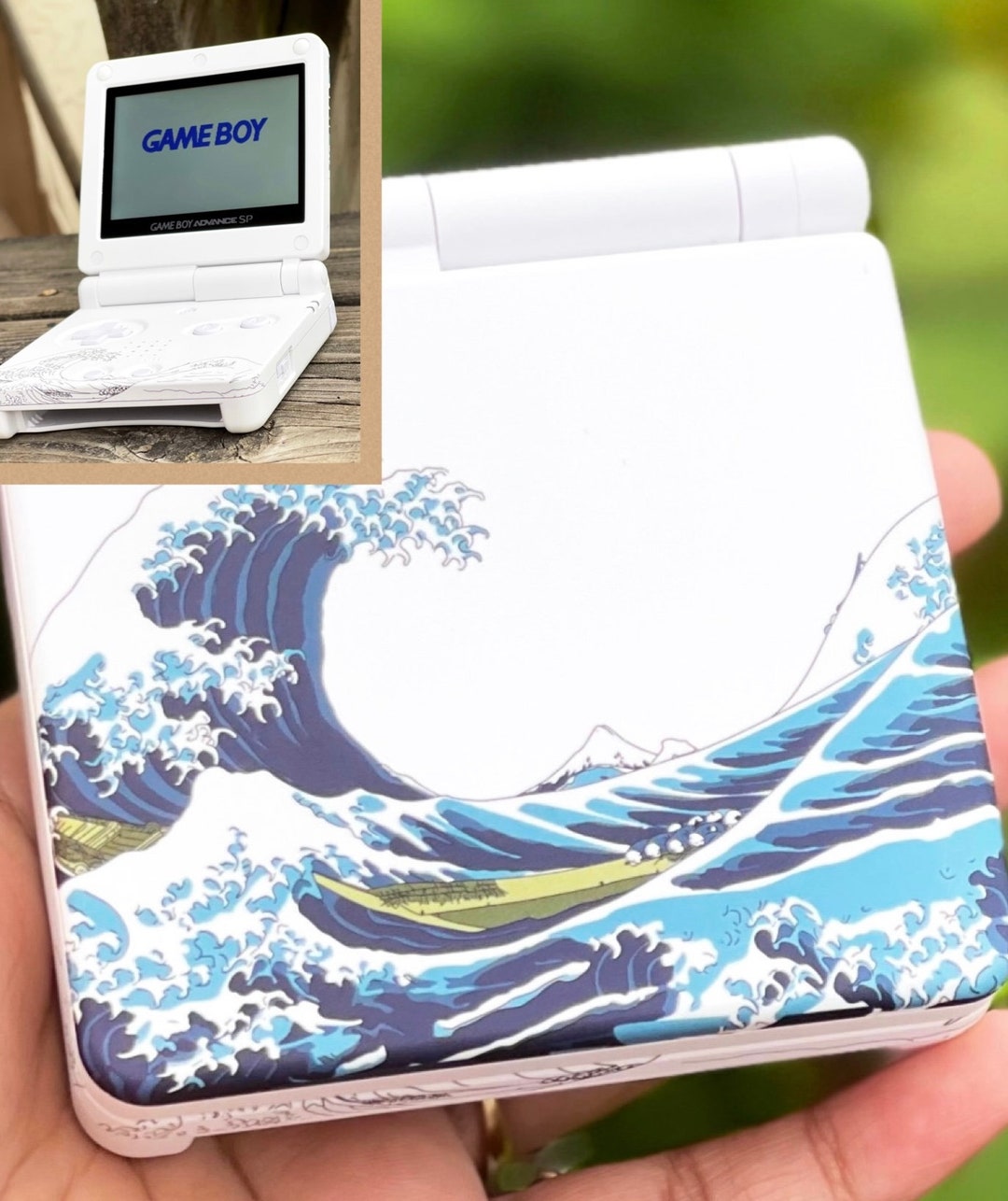 Nintendo Gameboy Advance SP Soft Touch the Great Wave IPS V5 - Etsy