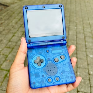 Beautiful Gift for Gamers Gameboy Advance SP Clear Blue Handheld ...