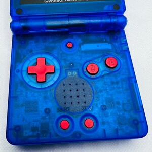 Gameboy Advance SP IPSV2 Backlit Custom Modified Clear Blue Gaming ...