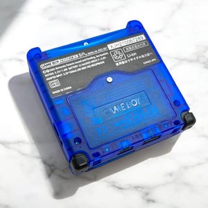 Beautiful Gift for Gamers Gameboy Advance SP Clear Blue Handheld ...