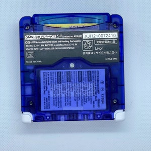 Custom Modded Nintendo Gameboy Advance SP Clear Purple Color Retro ...