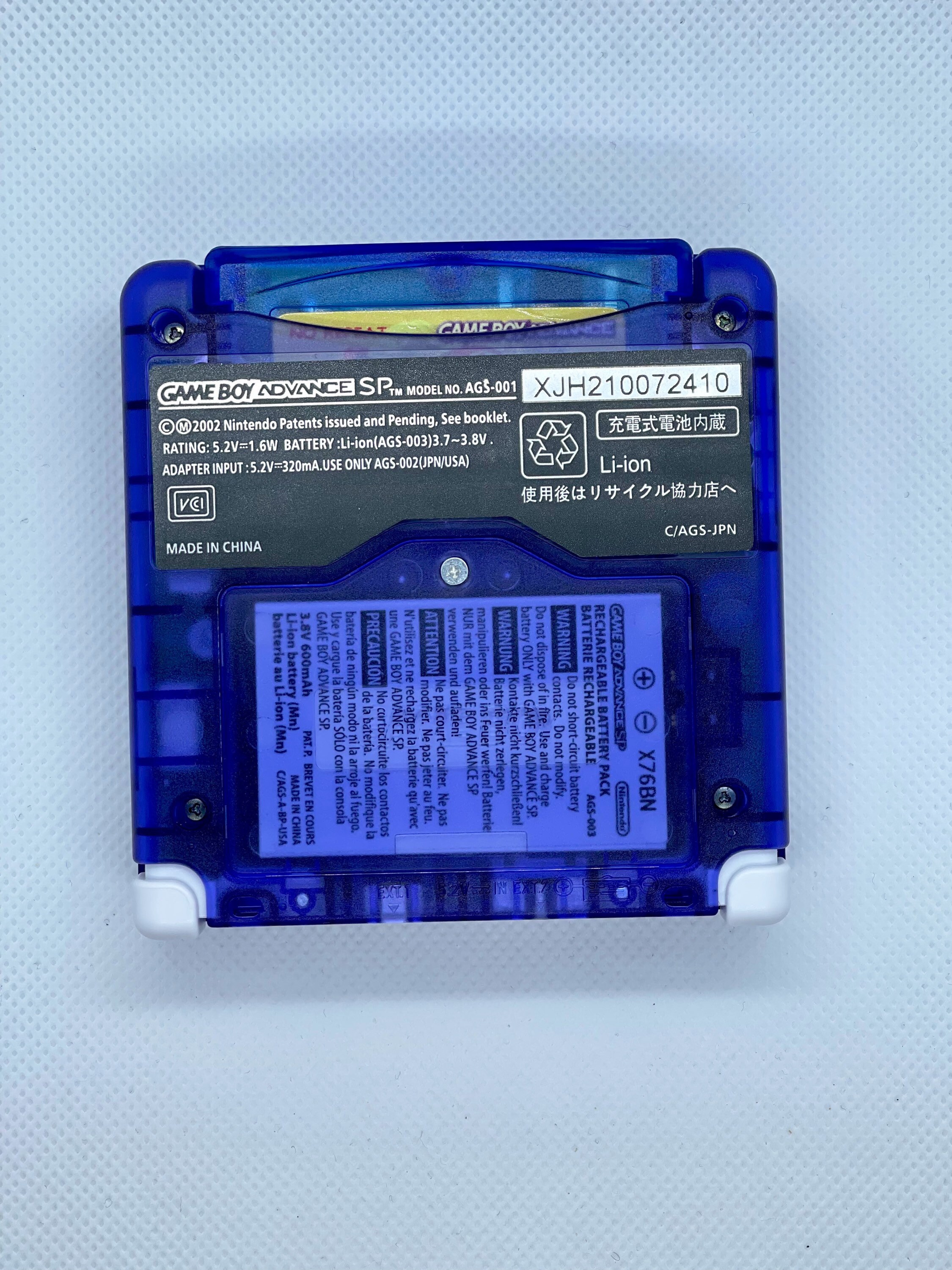 Custom Modified Handheld Gameboy Advance SP Console - Clear Purple ...