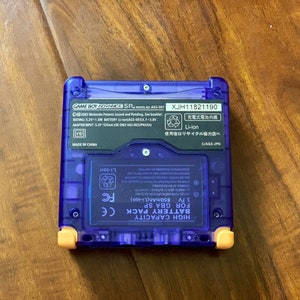 Retro Handheld Console - Clear Purple Color Nintendo Gameboy Advancesp ...