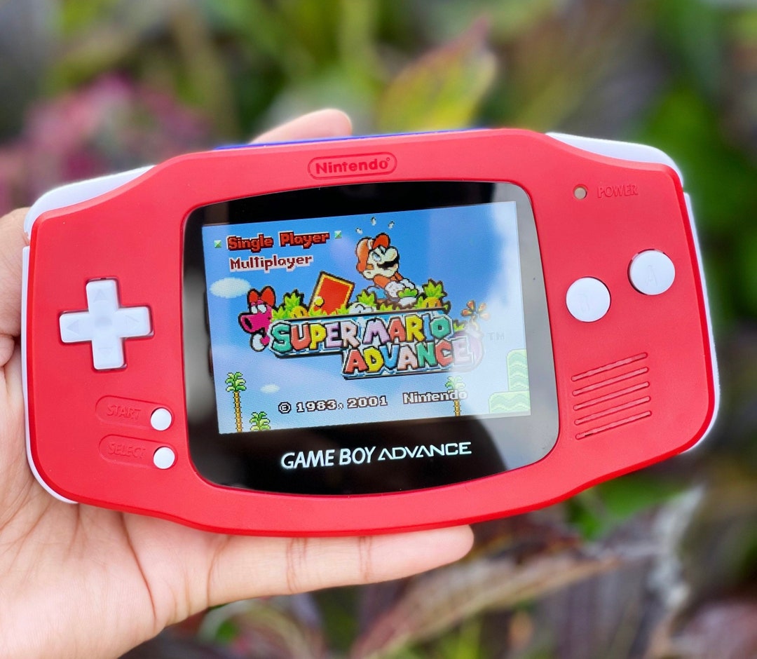 Level up Your Gaming Gear With Red Gameboy Advance Retro Handheld ...