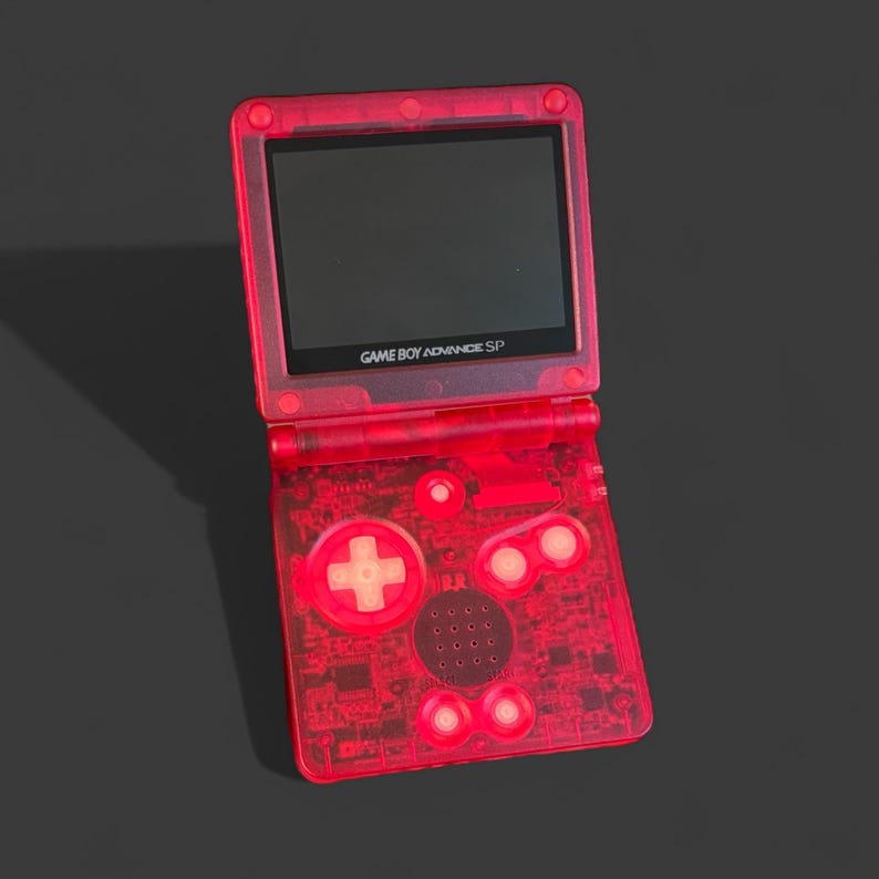 Custom Gameboy Advance SP – Clear Purple, IPS Backlit, USB-C - Etsy