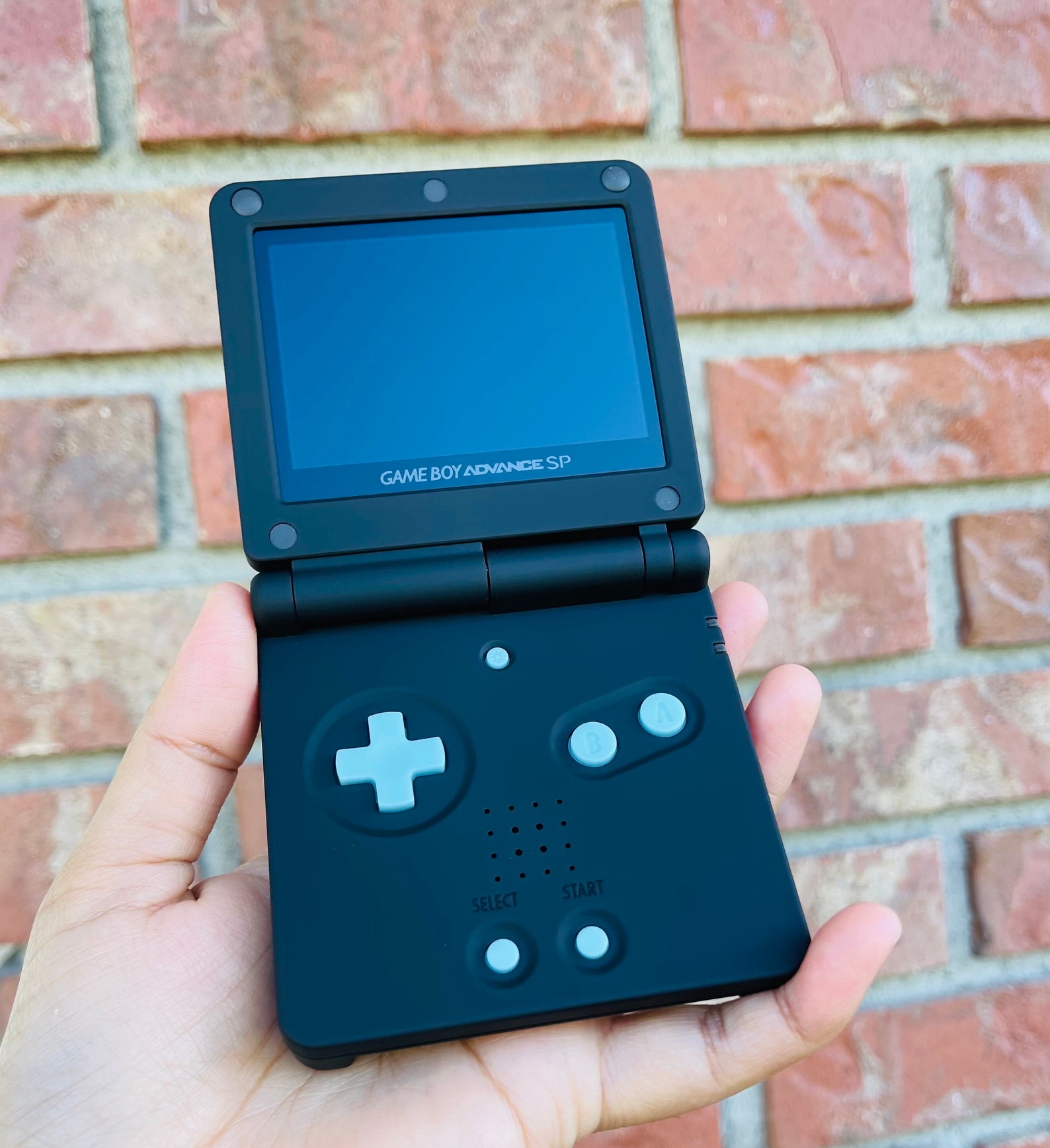 Custom Gameboy Advance SP – Matte Black, IPS Backlit Screen, USB-C - Etsy