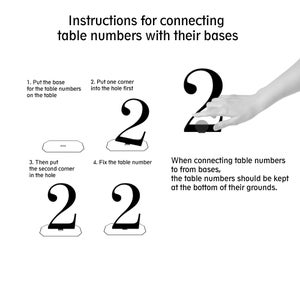Mirror Black Wedding Table Numbers | Mirror Table Numbers | Acrylic ...
