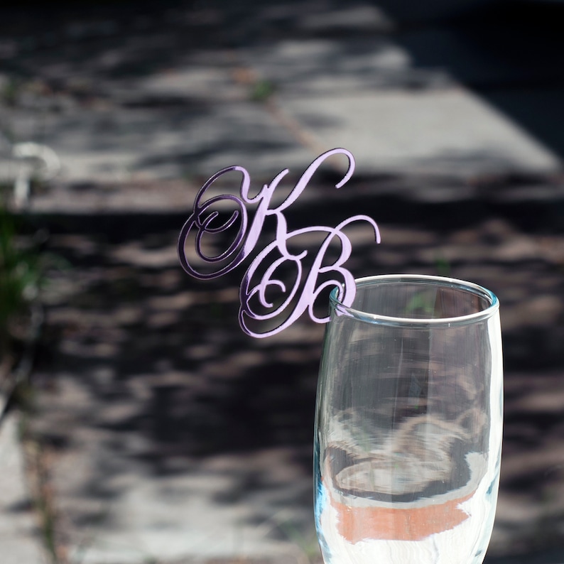 Сustom Initial Glass Tag Custom Acrylic Lasercut Name - Etsy