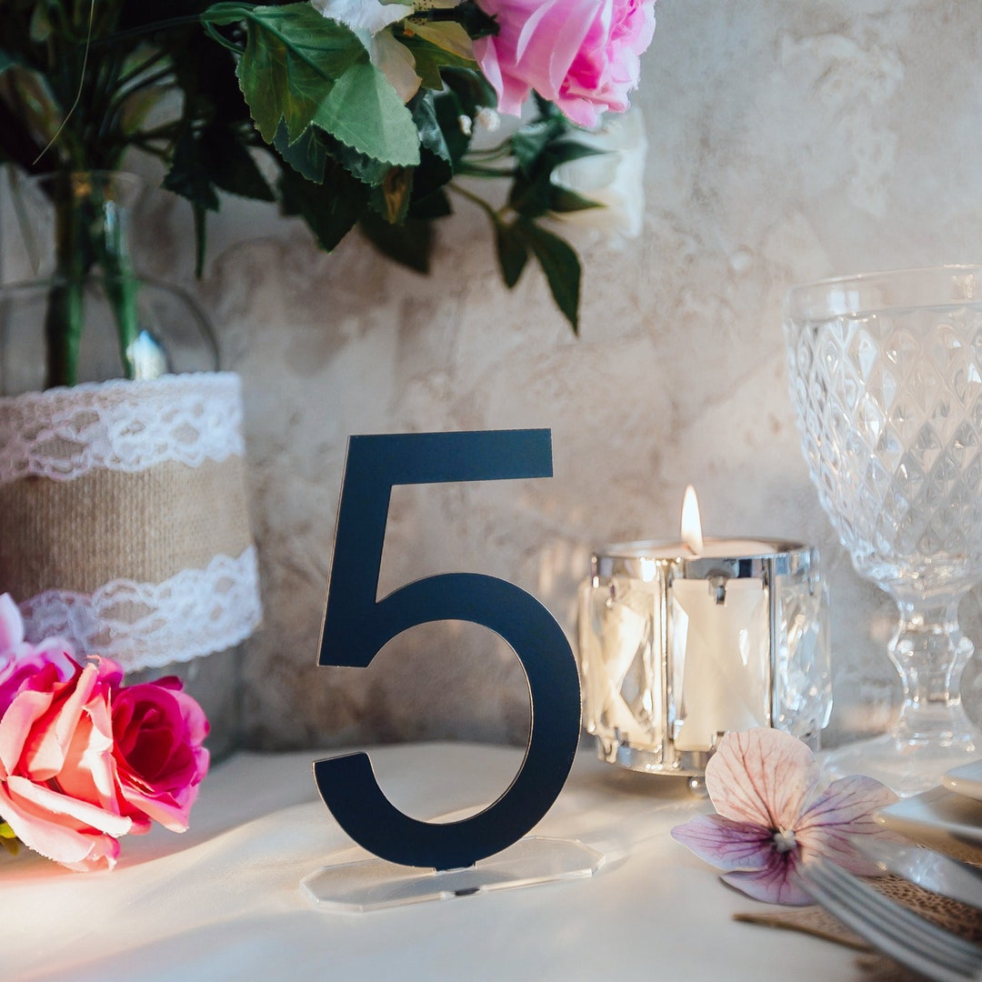 Modern Black Table Numbers | Black Acrylic Numbers | Wedding Acrylic ...