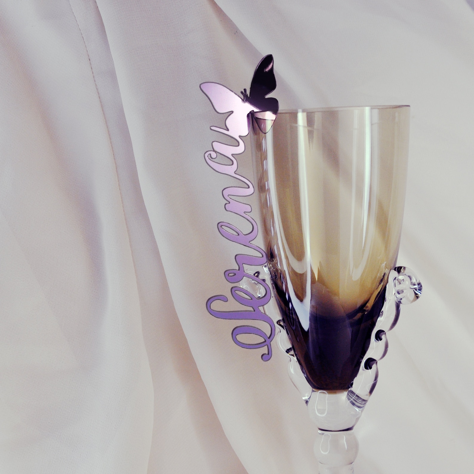 Pink Mirror Acrylic Personalized Wedding Laser Cut Place Cards | Mirror ...