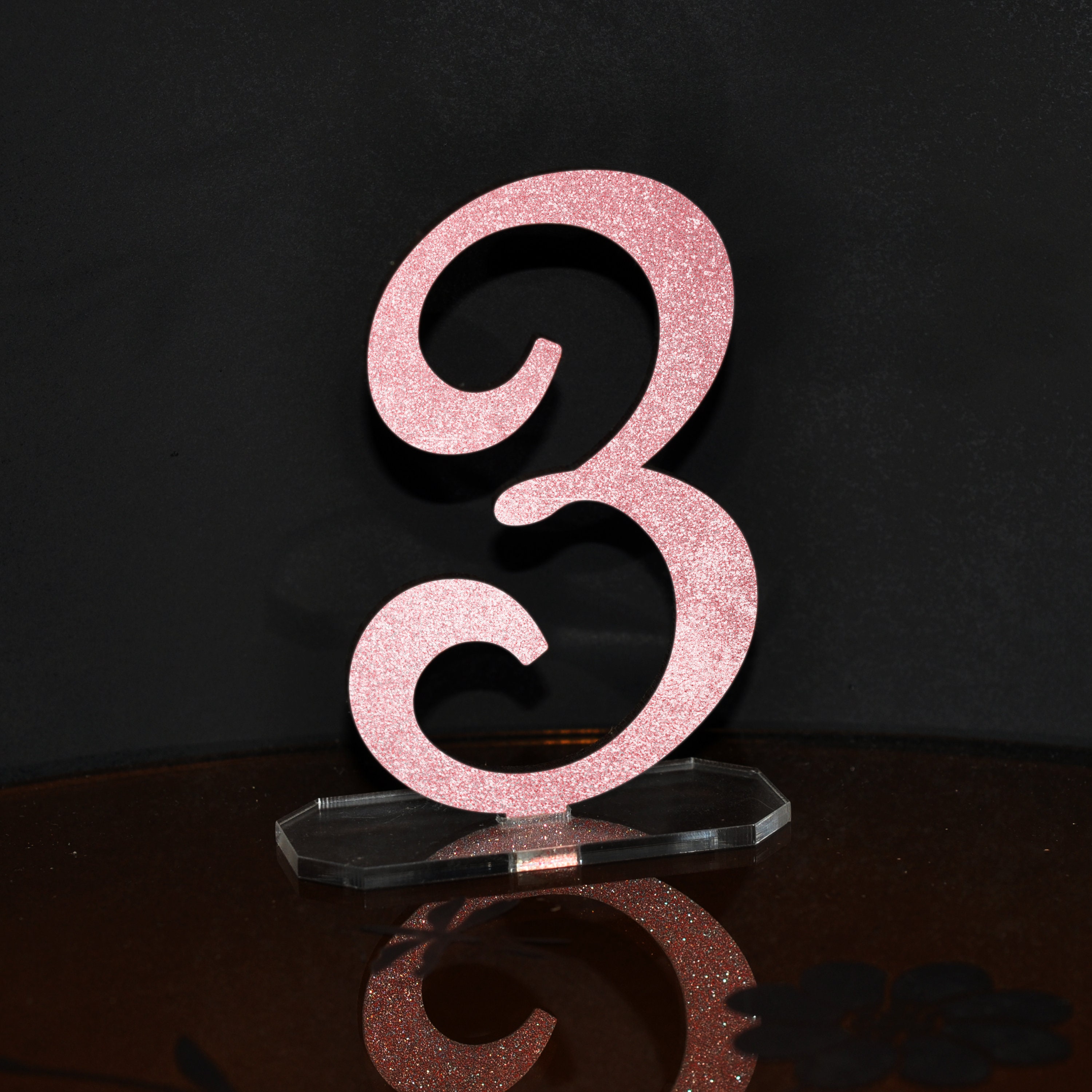 Mirror Acrylic Wedding Table Numbers | Rose Gold, Silver - Etsy