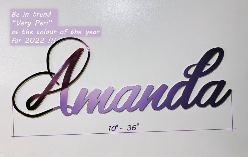 Large Personalization Name Sign Mirror Gold Name Sign - Etsy