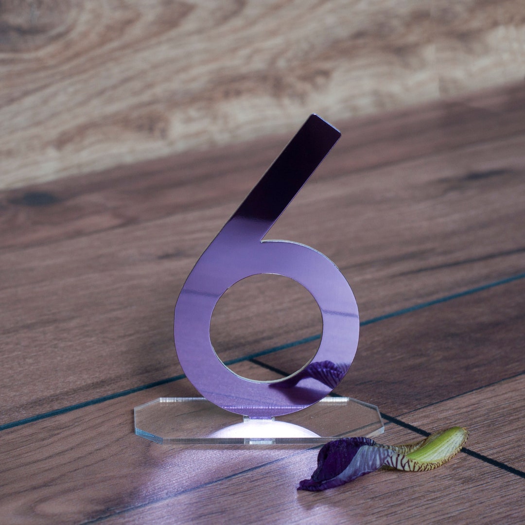 Mirror Wedding Numbers | Very Peri Table Numbers | Acrylic Numbers ...
