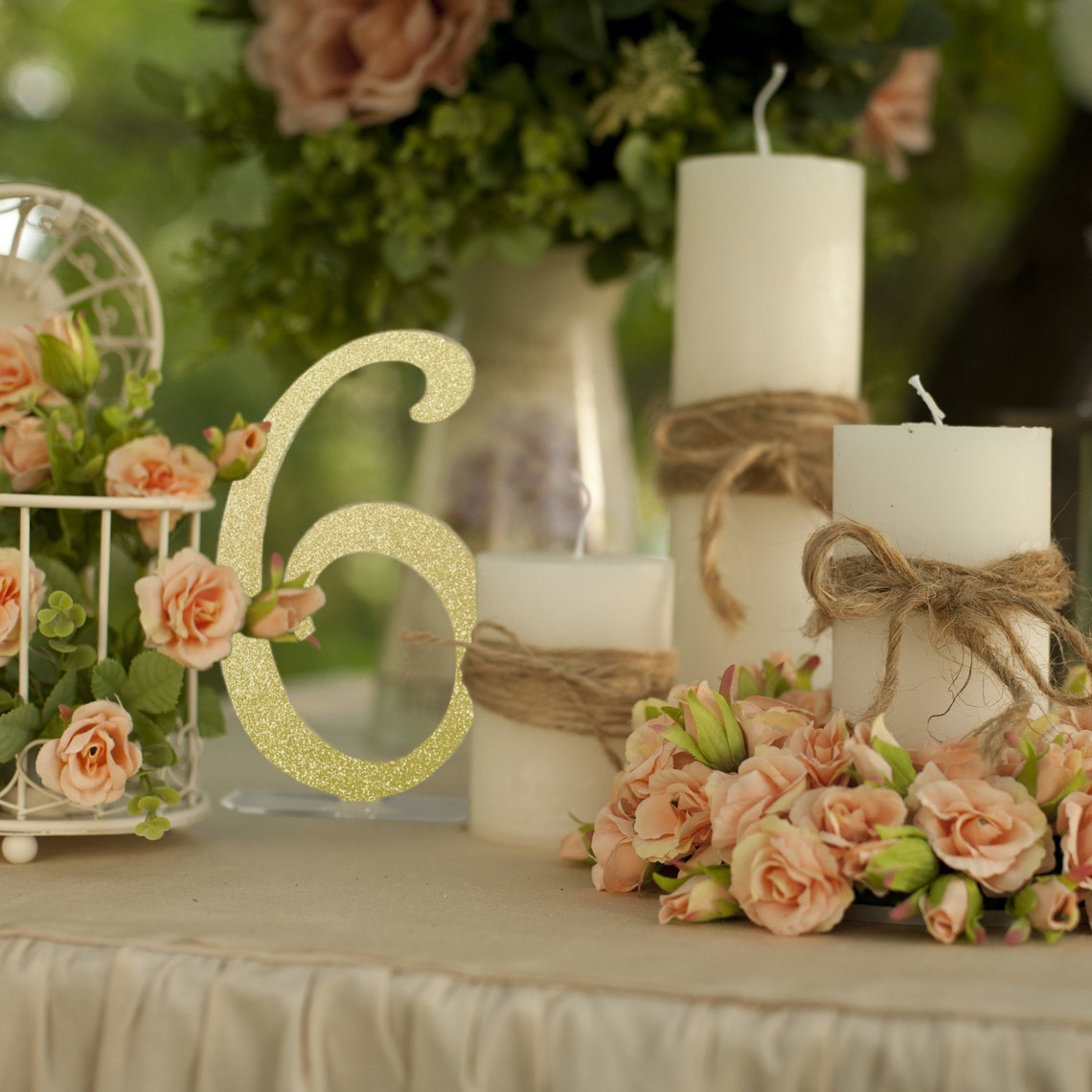 Wedding Table Numbers Rose Gold Numbers Silver Table - Etsy