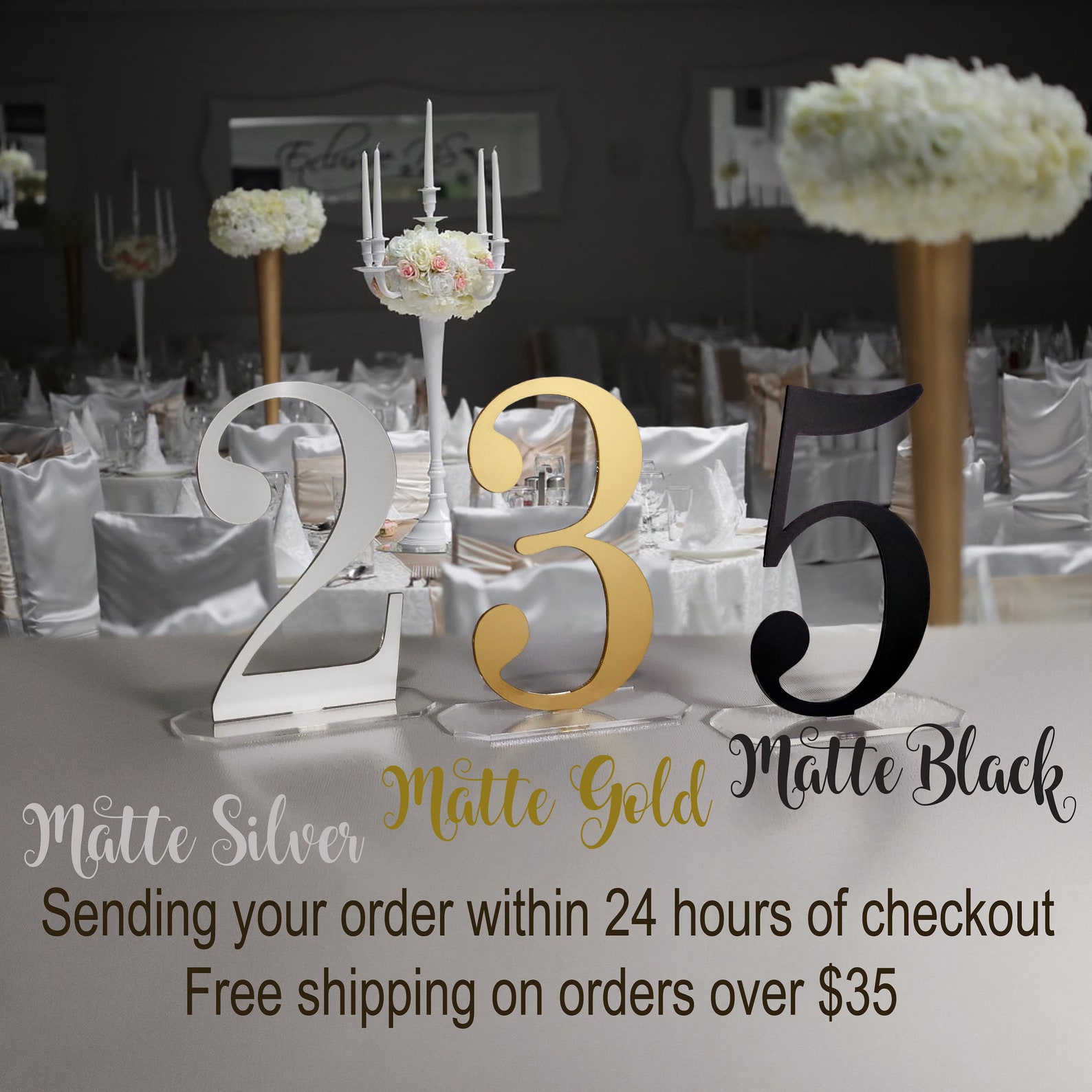 Wedding Table Numbers Mirror Gold Table Numbers Acrylic - Etsy