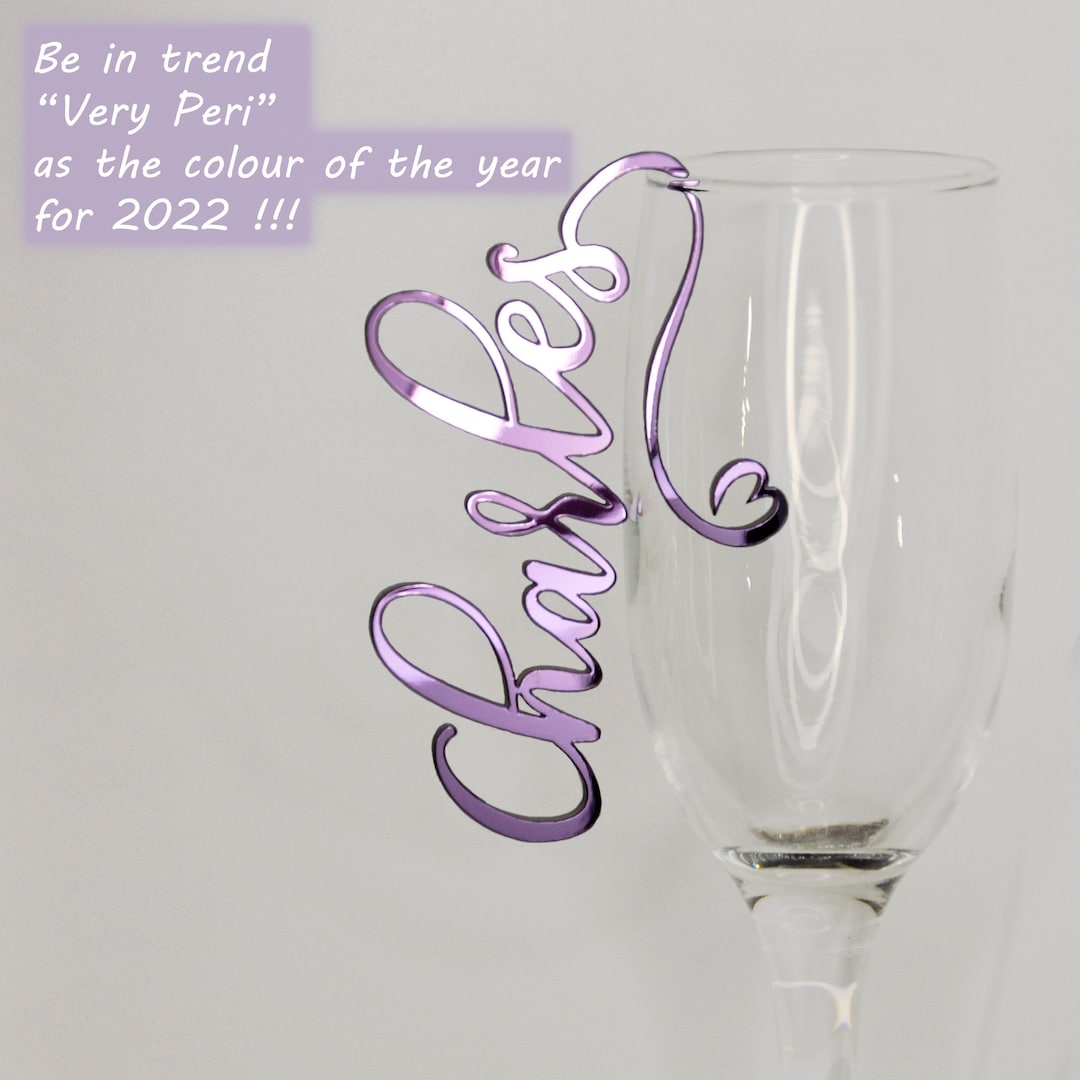 Very Peri Acrylic Name Place Cards | Wedding Acrylic Cards ...