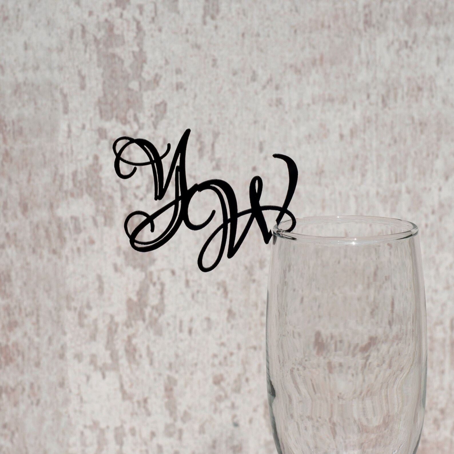 Сustom Initial Glass Tag Custom Acrylic Lasercut Name - Etsy