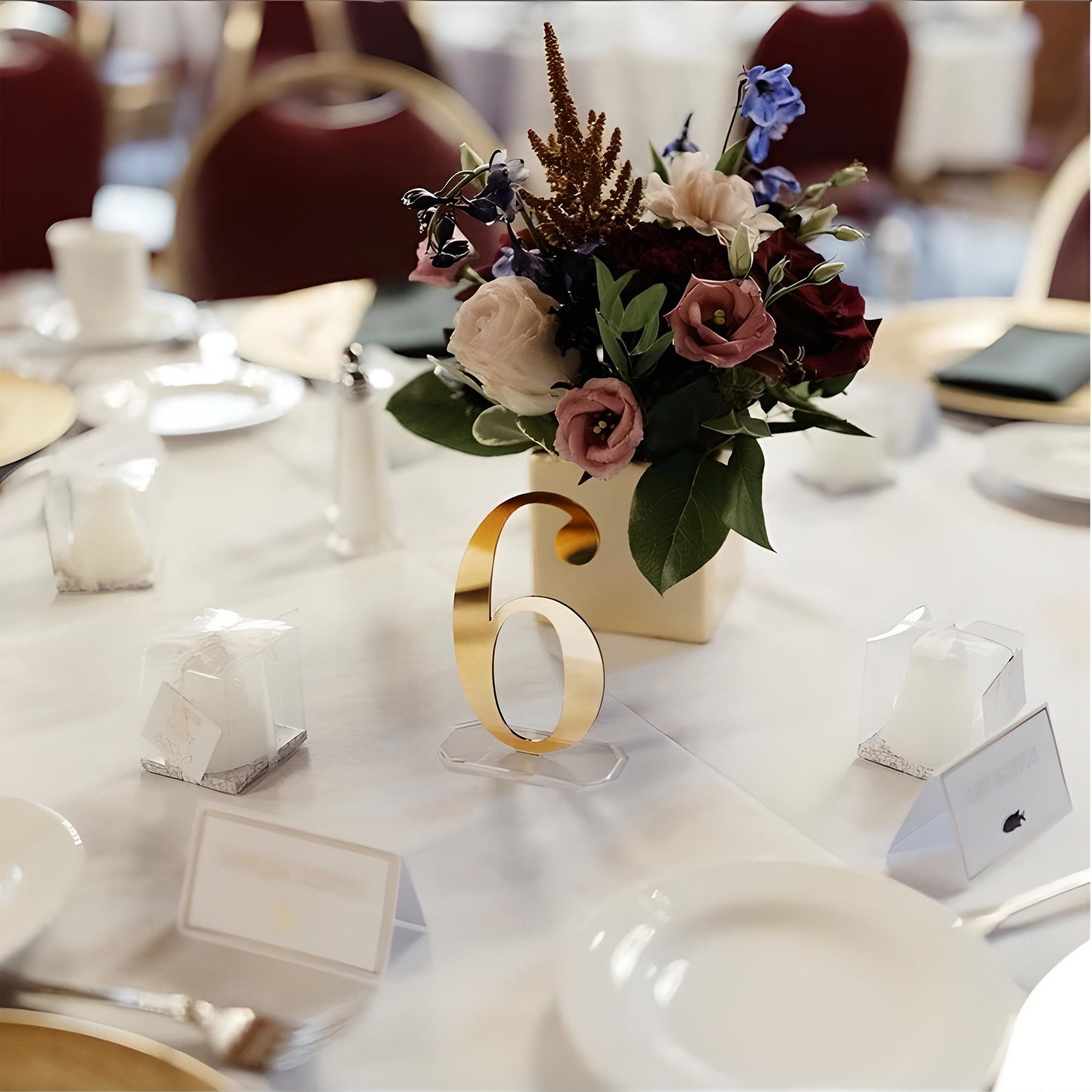 Gold Wedding Table Numbers Mirror Gold Table Numbers - Etsy