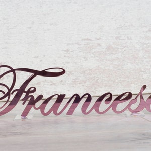 Free Standing Very Peri Mirror Name Sign | Mirror Name Sign | Free ...