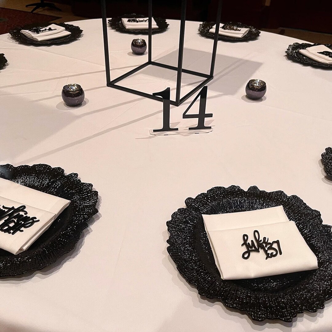 Black Numbers | Wedding Table Numbers | Wedding Table Decor | Acrylic ...