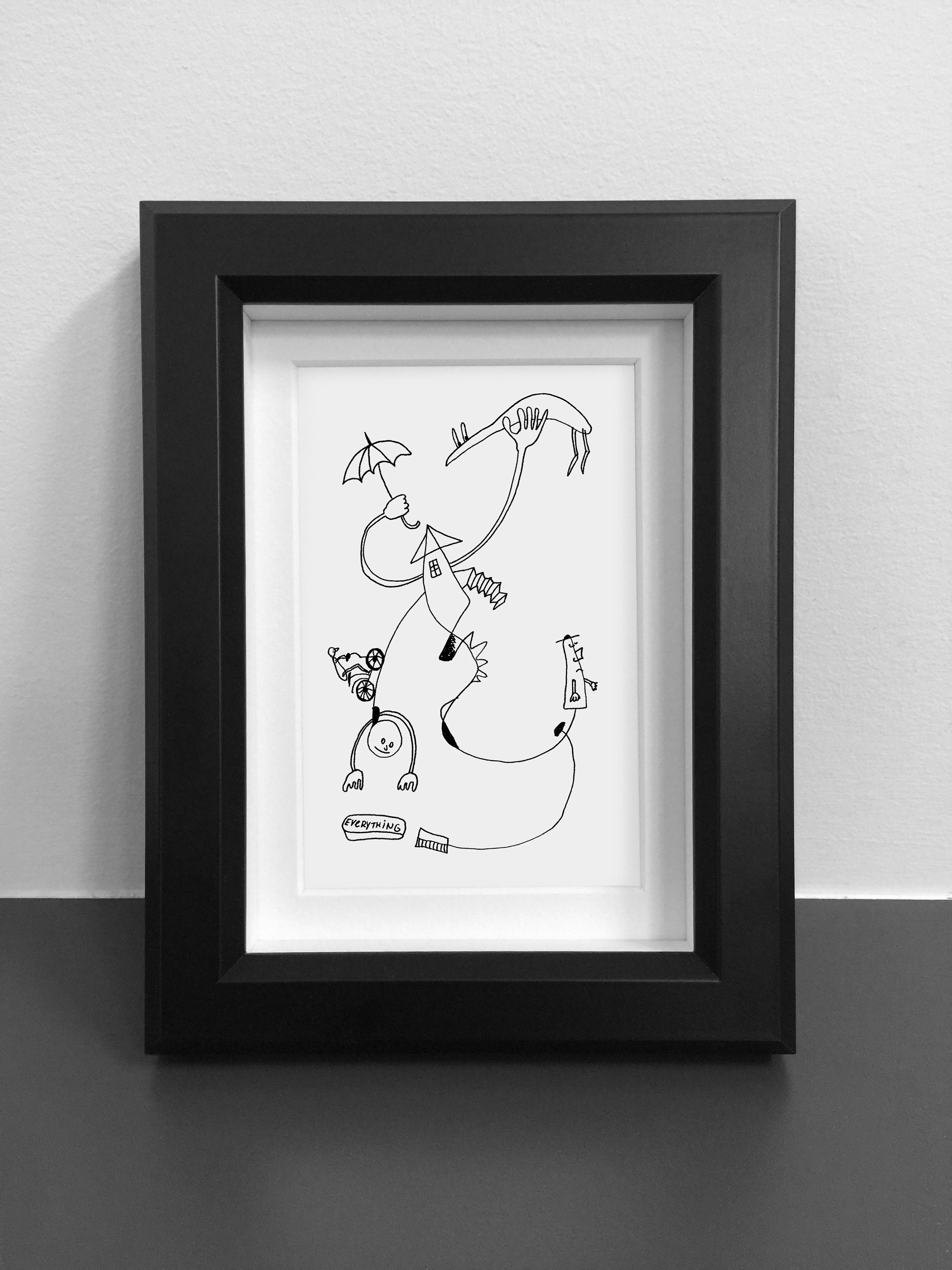 Drawing_everything - Digital Line Art - Etsy