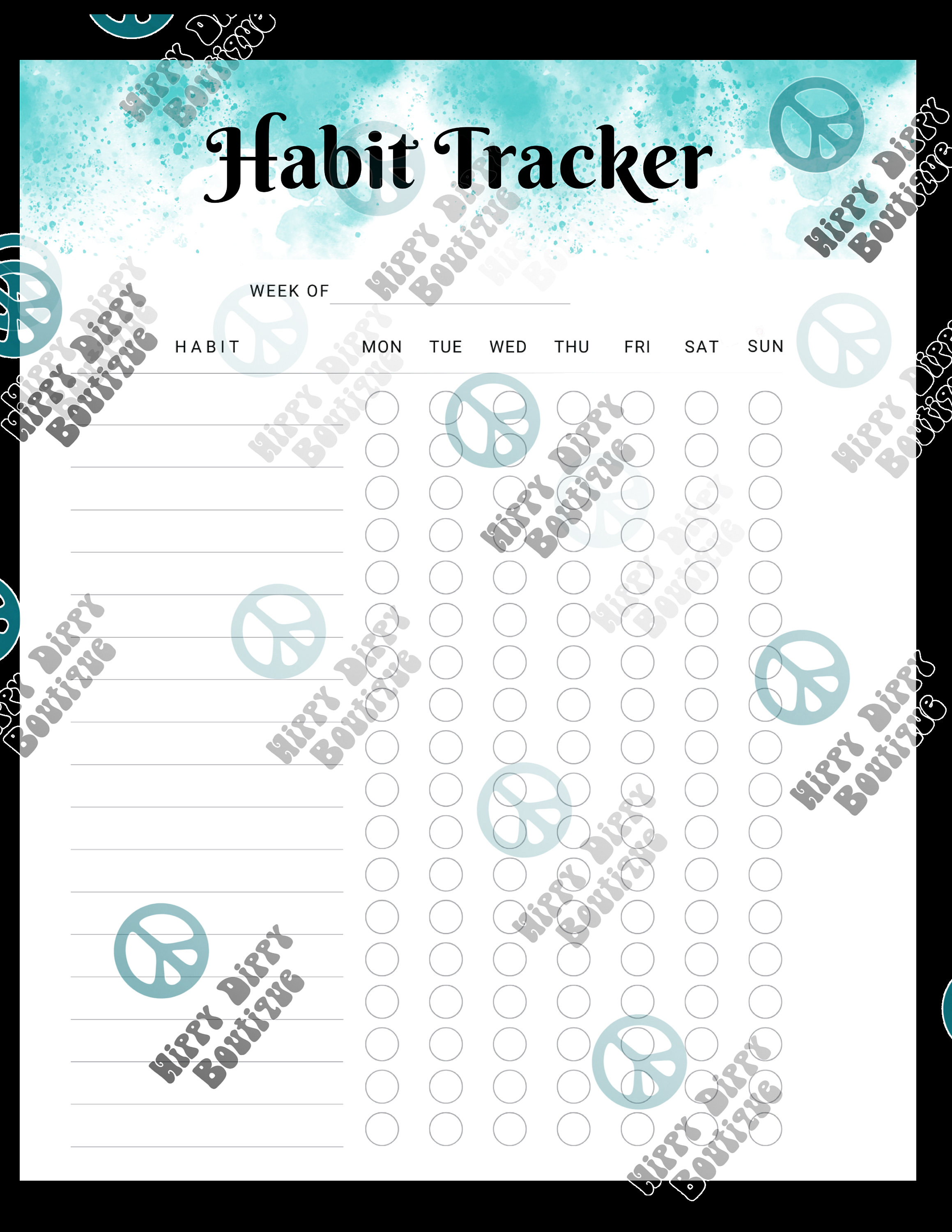 Daily Planner & Habit Tracker Sheet Bundle Digital Download - Etsy