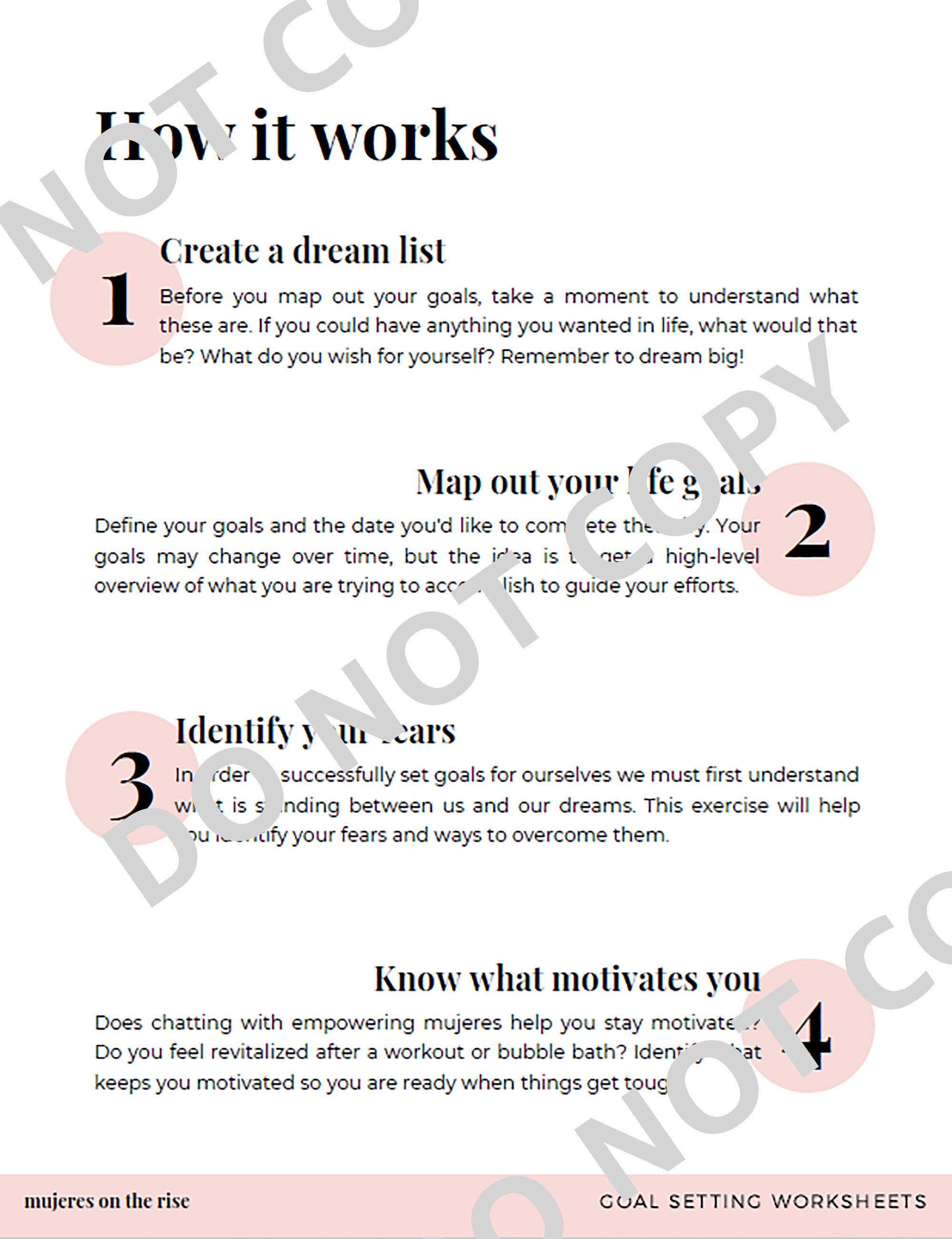 NEW Goal Setting Worksheets - Etsy