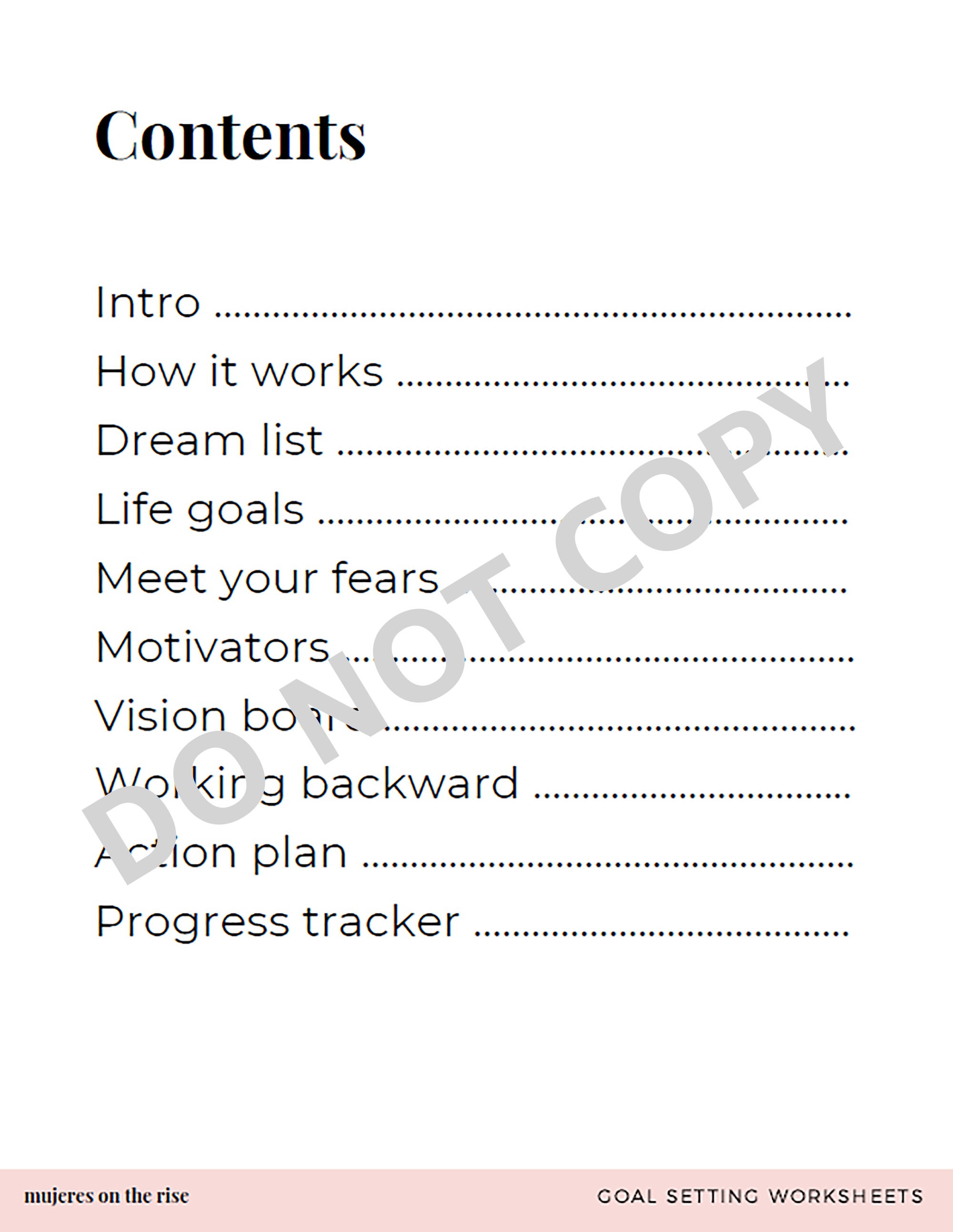 NEW Goal Setting Worksheets - Etsy