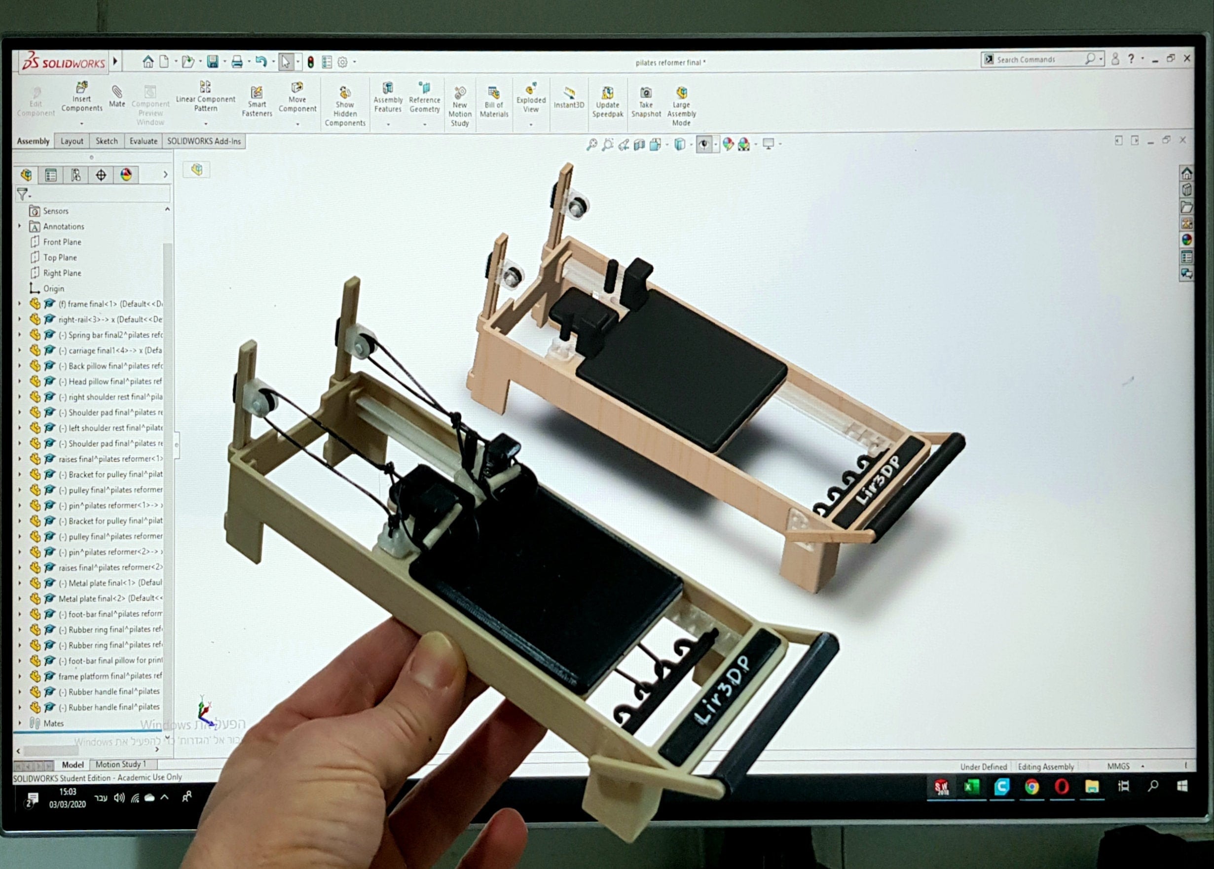 Miniature Pilates Reformer Custom 3D Printed Model Pilates - Etsy UK