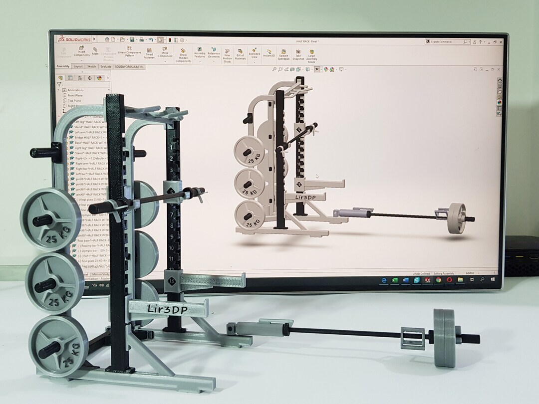 Miniature Half Rack - Custom 3D Printed Model, Fitness Gift for Lifter ...