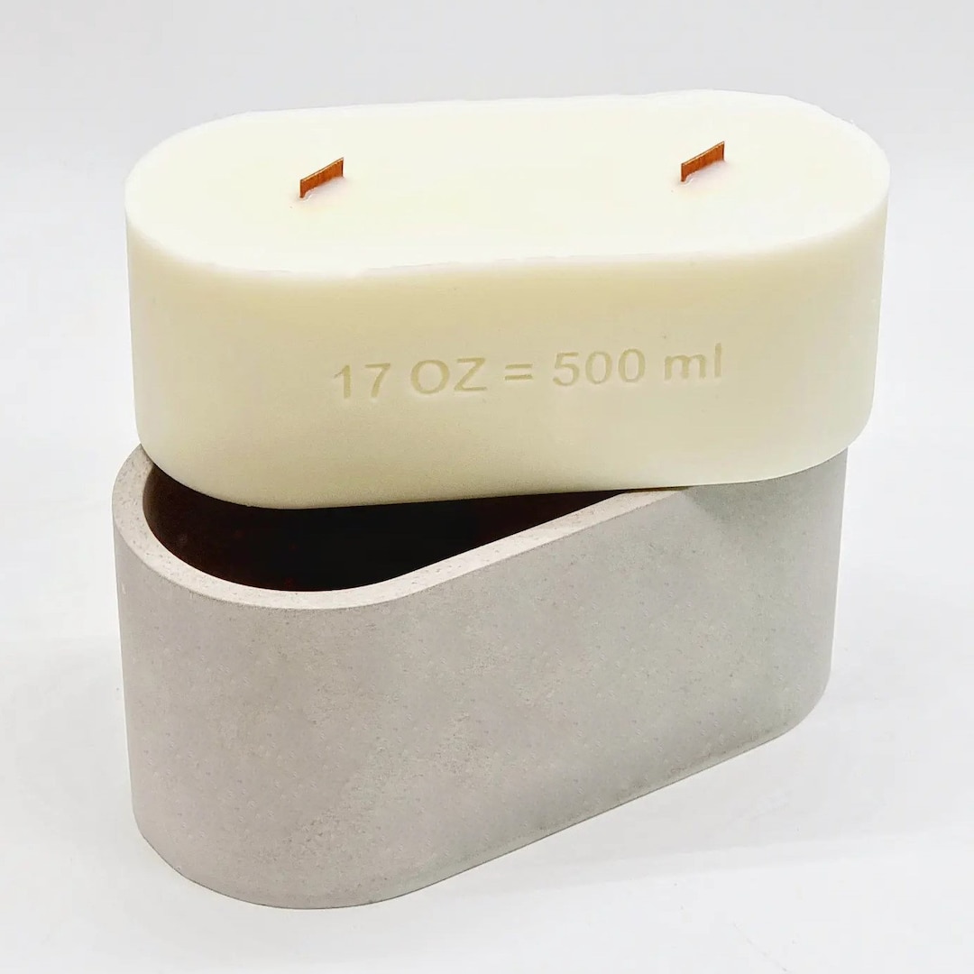 500ml / 17oz Candle Refill Mold for Oval 17oz/500ml Candle Vessel - Add ...