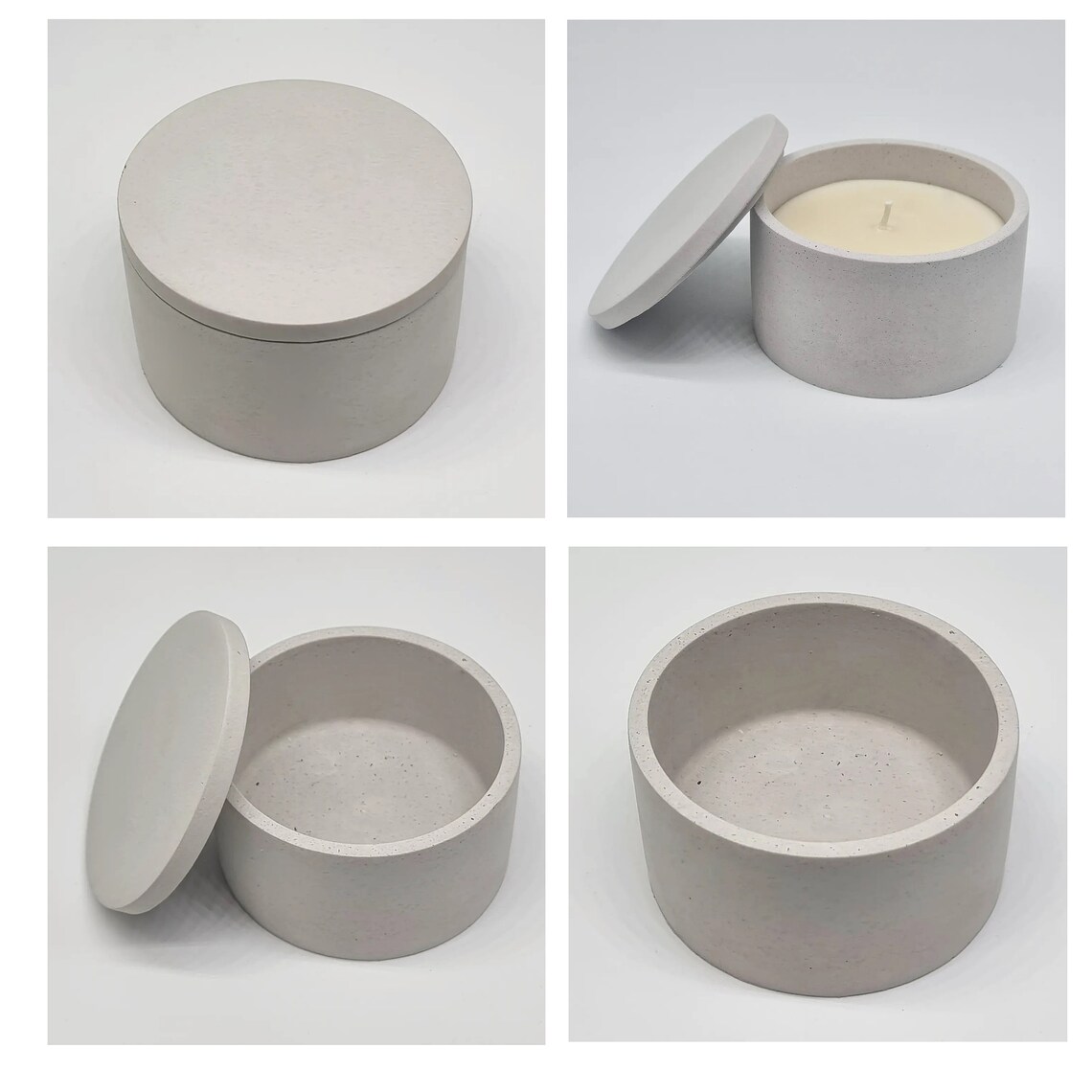 C - 4oz / 120ml Candle Vessel Silicone Mold With / Without Lid - Add ...