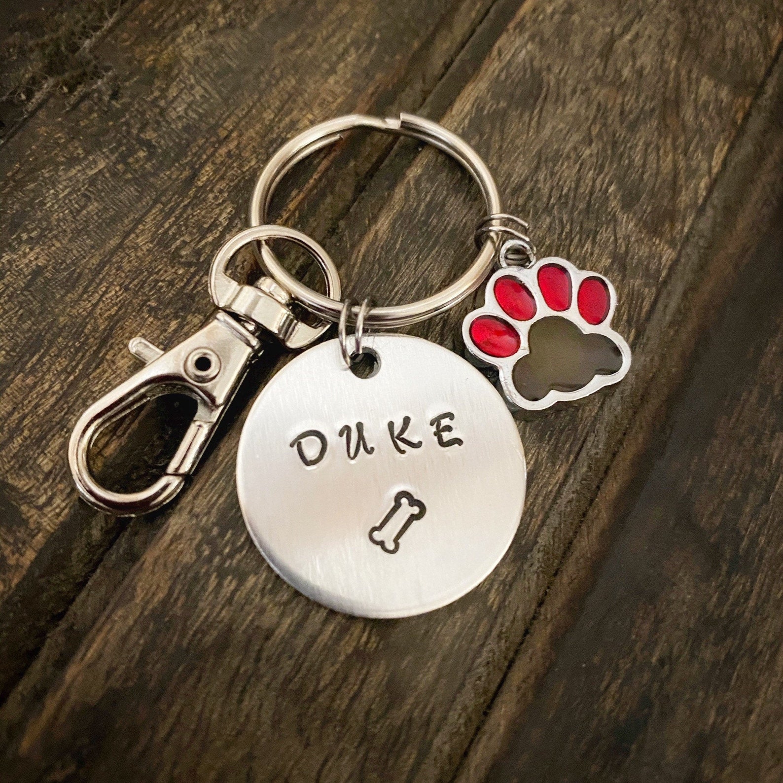 CUSTOM PET KEYCHAIN Pet Name Keychain Pet Lover Gift Dog - Etsy