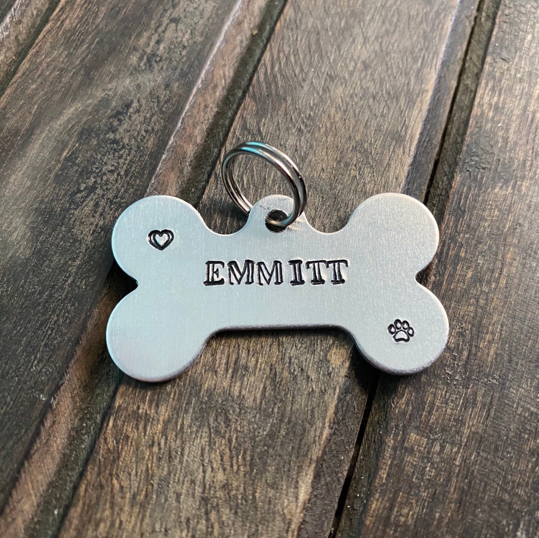 PET NAME TAG, Custom Dog Tag for Dogs, Personalized Cat Tag, Hand ...