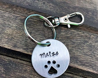Custom Hand Punched Round Silver Tag Hand Stamped Nickel - Etsy